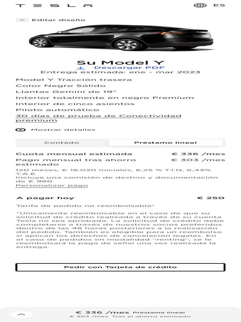 Diseñe su Model Y Tesla | PDF