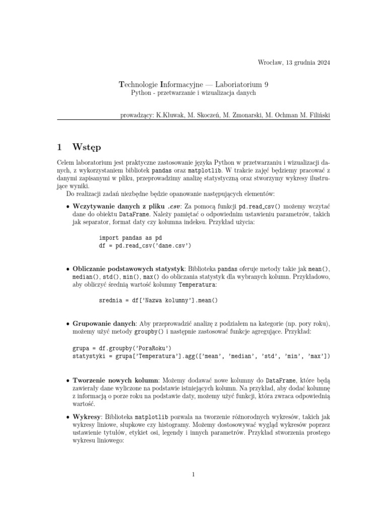 Python Pandas Matplotlib | PDF