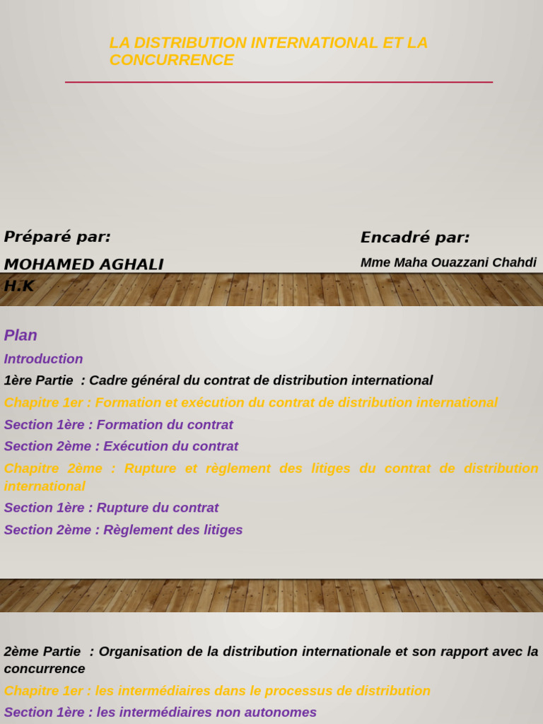 Distribution Internationale et Concurrence | PDF | Franchise (réseau ...