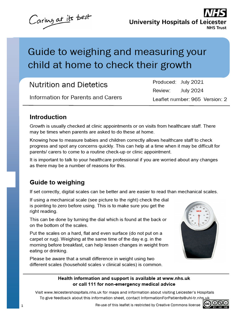 965 - 072021 Guide To Weighing and Measuring Your Child at Home To ...