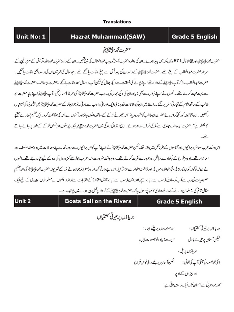 English Grade 5 Inpage File Done (1) | PDF