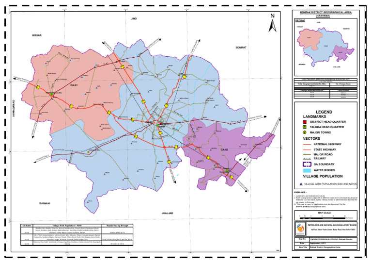 Rohtak District Area and Villages Map | PDF