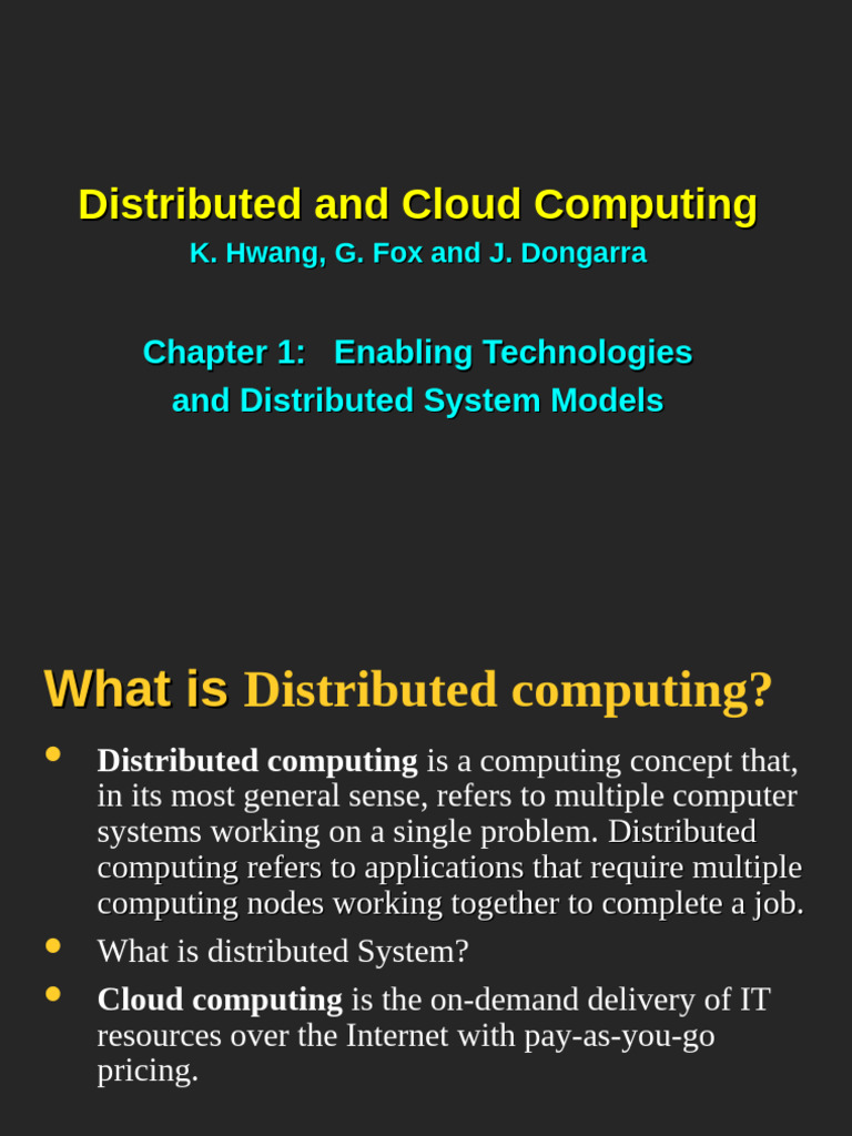 L1&2 Intro To DS&CC - M | PDF | Virtual Machine | Cloud Computing