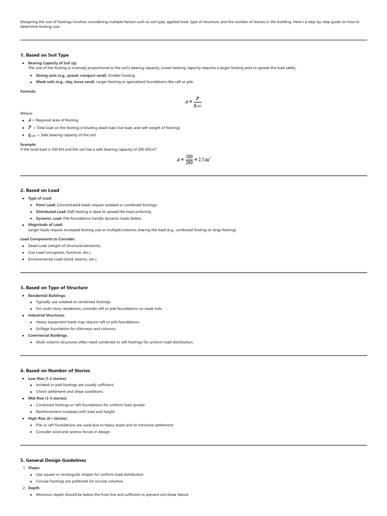 Types of Column Footings & Selection of footing size | PDF | Structural ...
