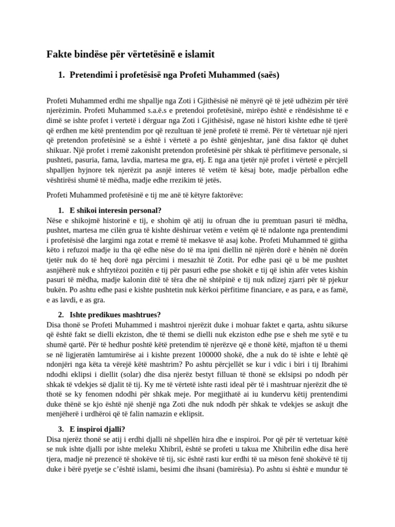 Vertetesia e Islamit | PDF