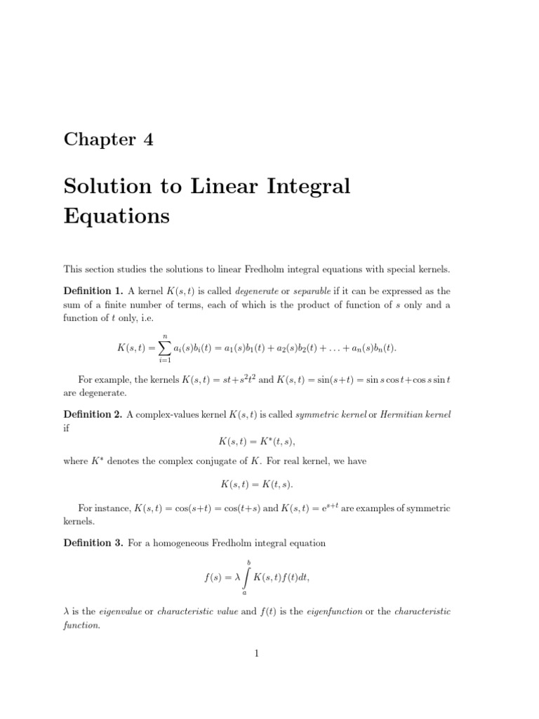 Chap4 SM4325 | PDF | Teaching Mathematics | Integral Equation