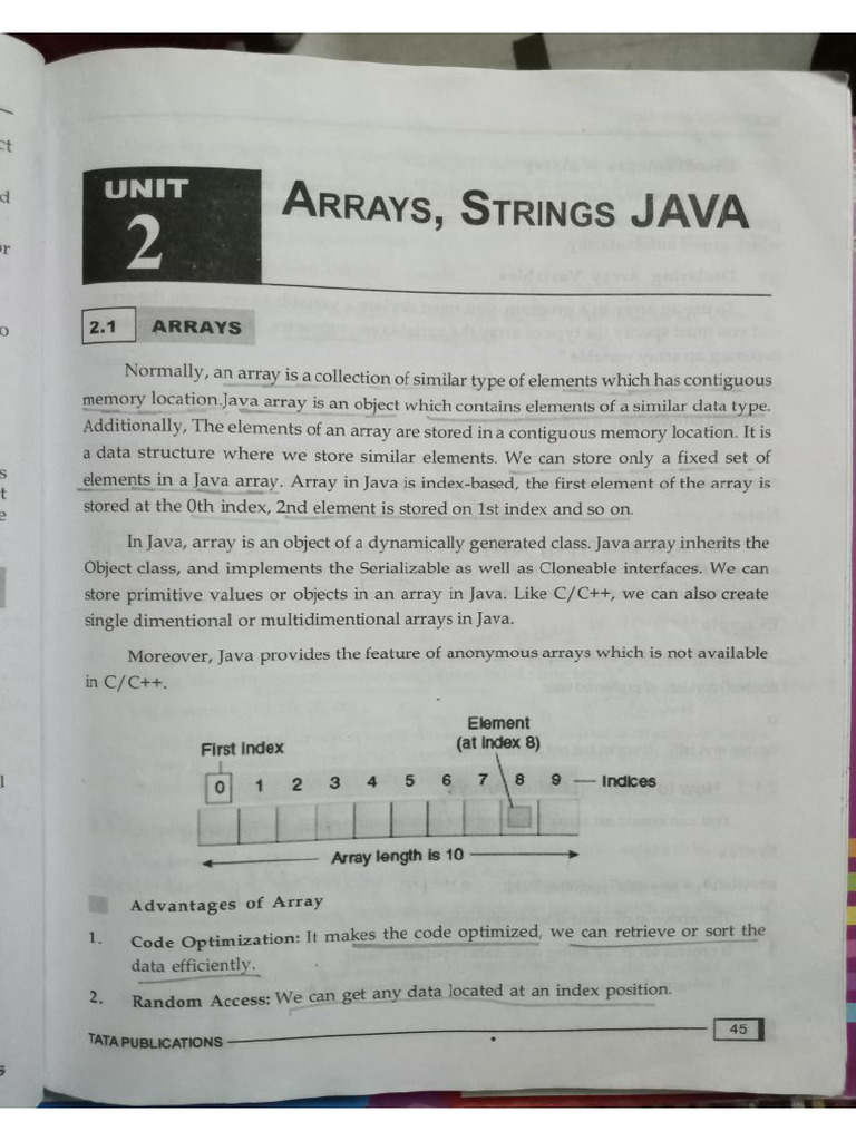 Tata PDF For Java Unit 2 | PDF
