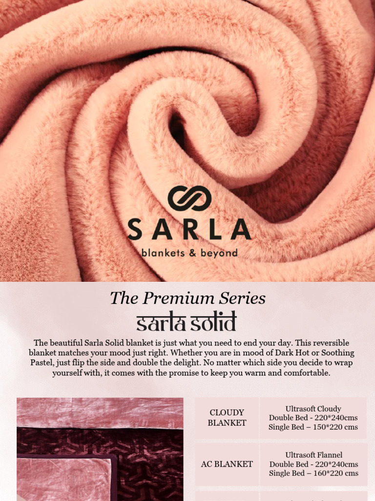 2022 09 - Sarla Solid Product Presentation | PDF | Bedding | Woven Fabrics