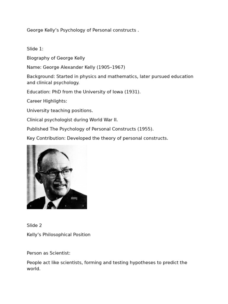George Kelly | PDF | Psychology | Psychotherapy