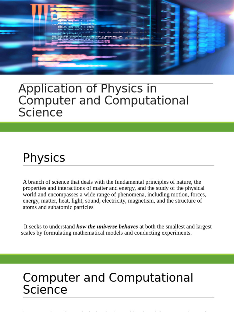 Physics Project Ppt | PDF | Physics | Computing
