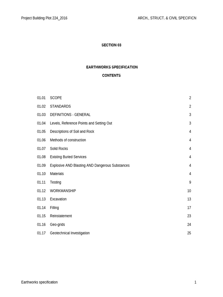 Section 3 - Earthworks Specification | PDF | Soil | Pipe (Fluid Conveyance)