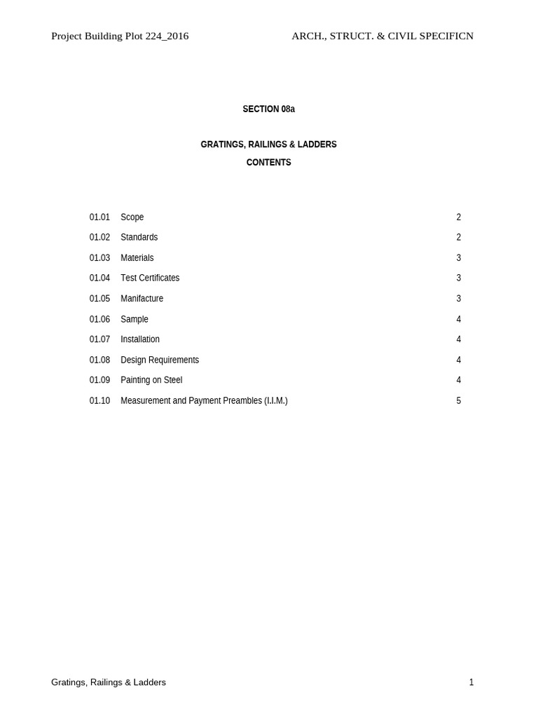 Section 8a Gratings Railings Ladders Pdf Screw Structural Steel