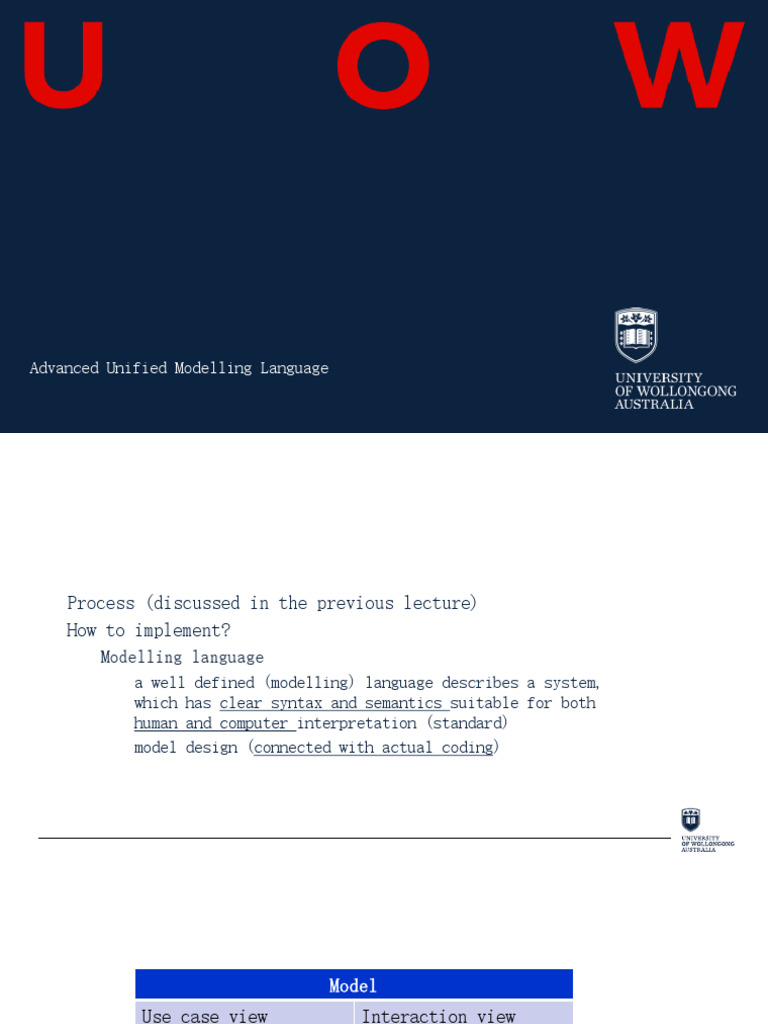 CSIT314 - Topic 3 - Advanced Unified Modelling Language | PDF | Use Case | Unified Modeling Language