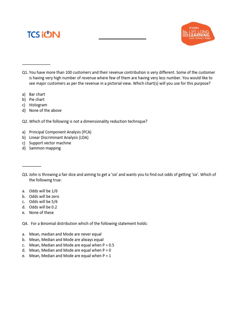 TCS_iON_ProCert_Analytics_Sample_Questions | PDF | Map Reduce | Applied ...
