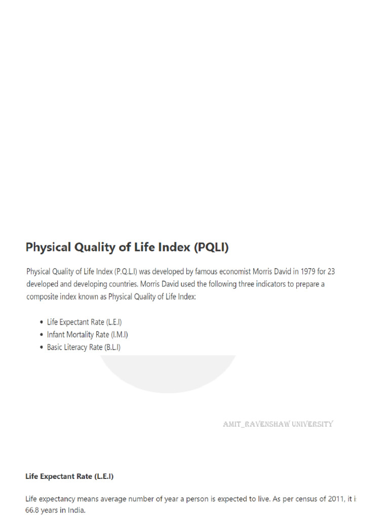 PQLI PPT | PDF