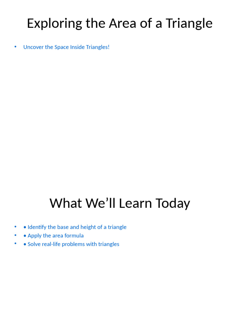Triangle Area Exploration for Students | PDF