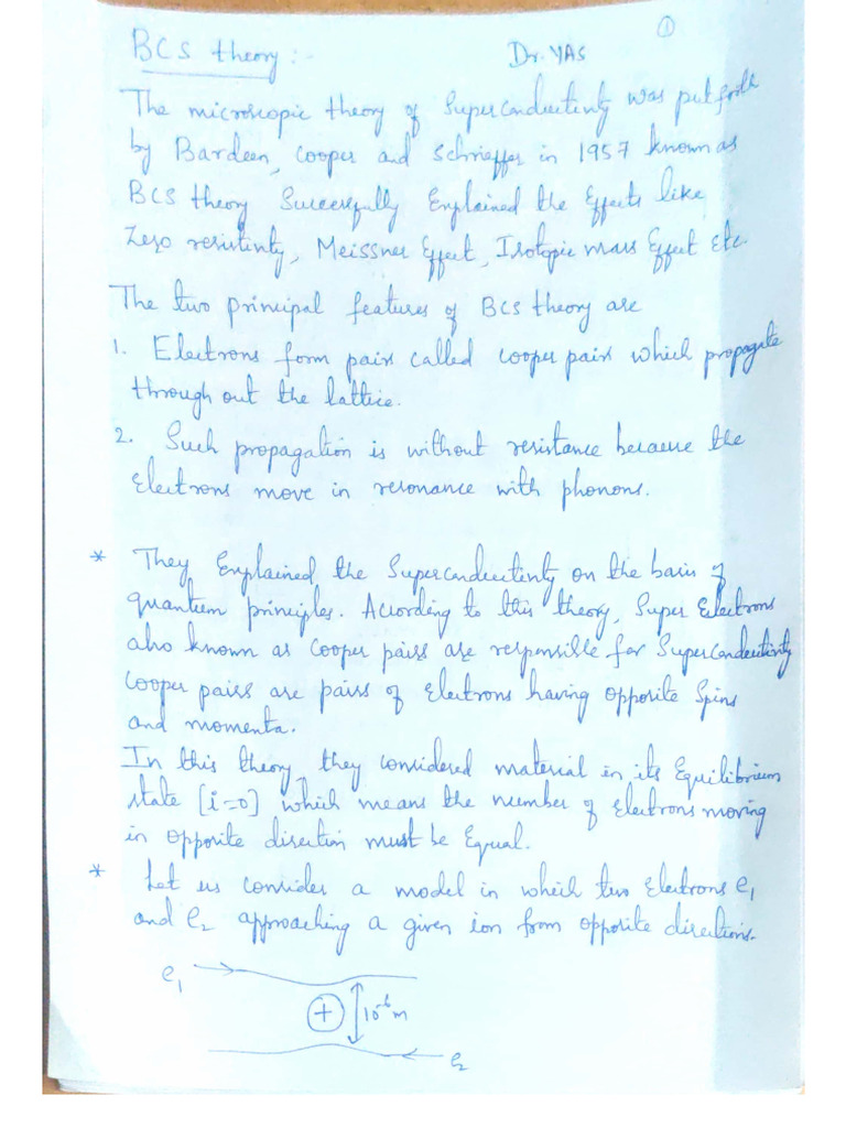 BCS Theory High Temperatute Superconductivity and SQUIDS | PDF
