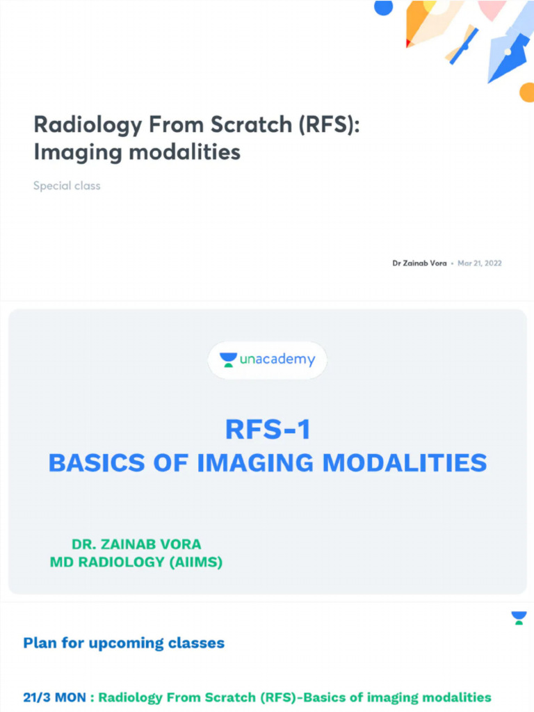 Radiology From Scratch RFS Imaging Modalities With Anno | PDF