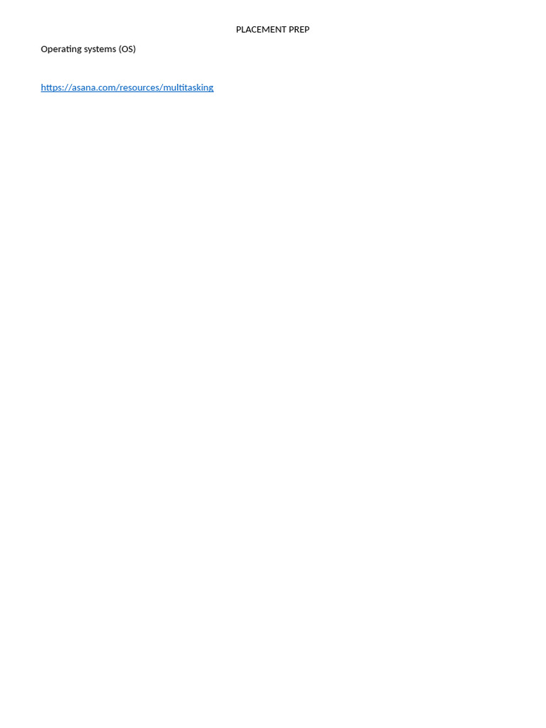 Placement Prep | PDF