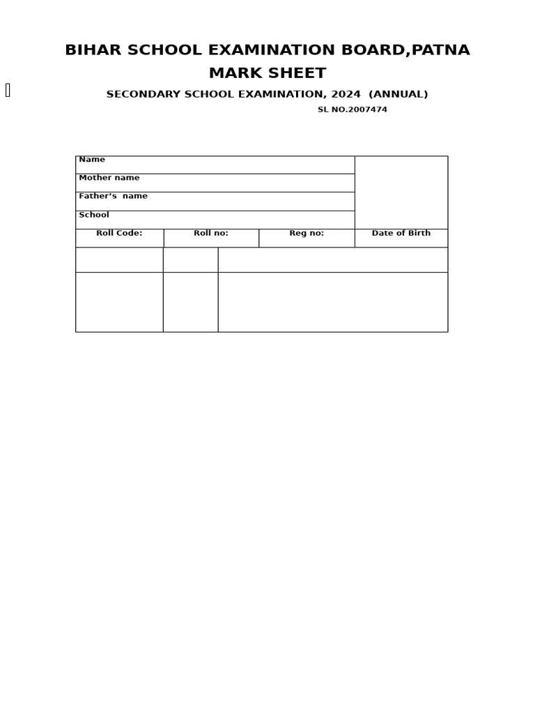Bihar School Examination Board | PDF