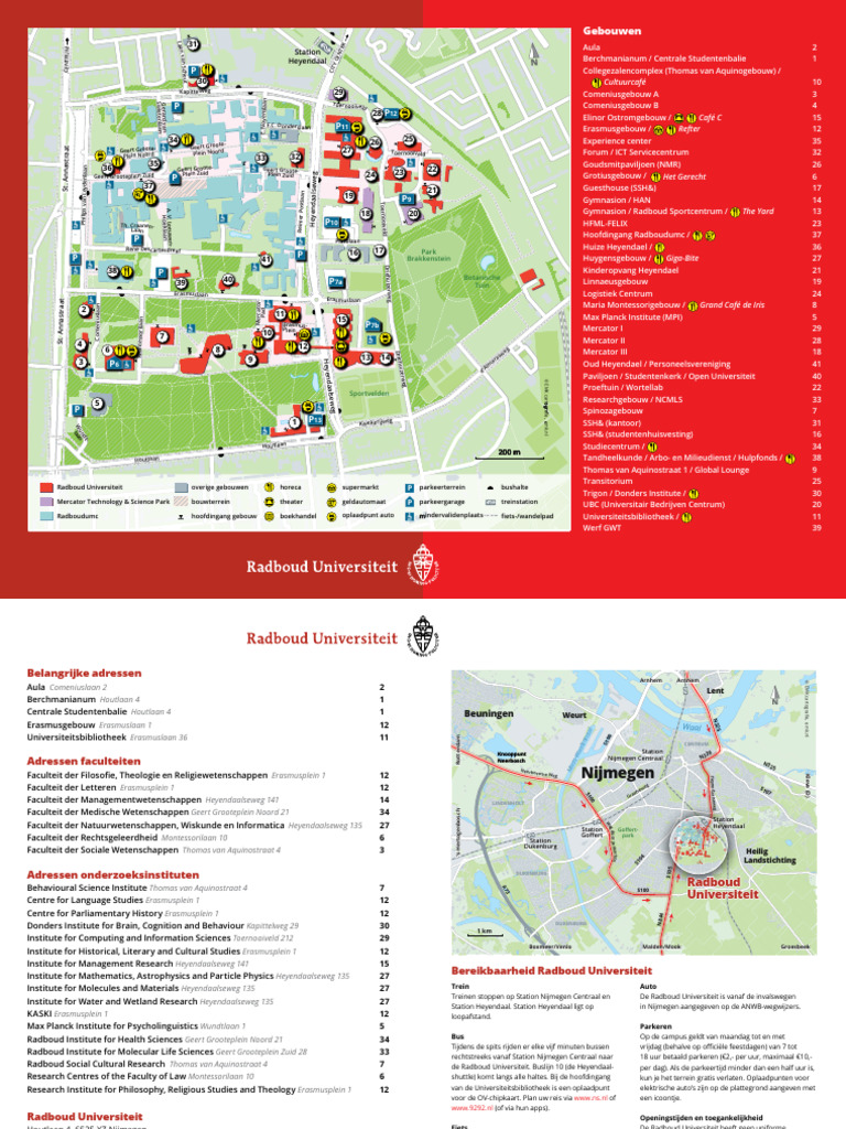 Plattegrond Campus Radboud Universiteit | PDF