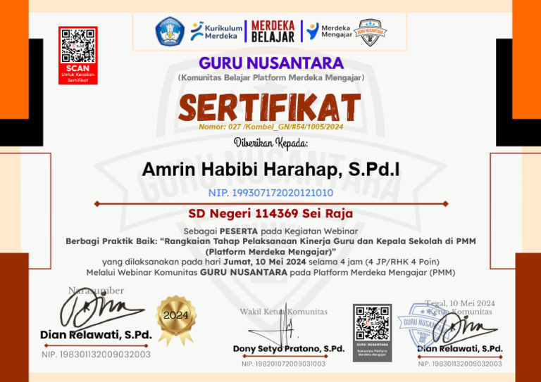 Amrin Habibi Harahap, S.Pd.I: SD Negeri 114369 Sei Raja | PDF