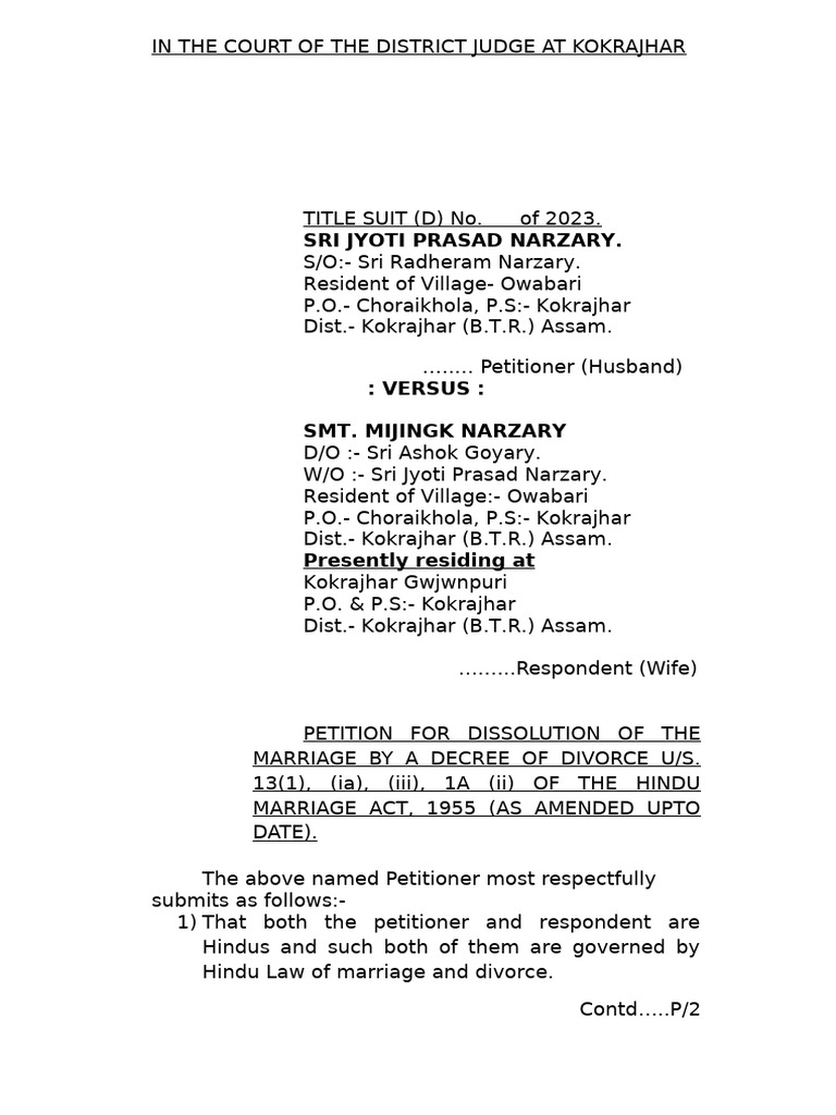 Ts (D) Jyoti Prasad Narzary | PDF | Affidavit | Social Institutions