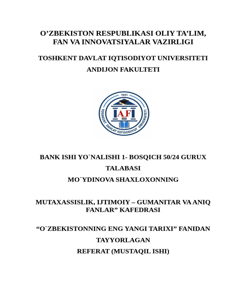 Tarix 2 Referat | PDF