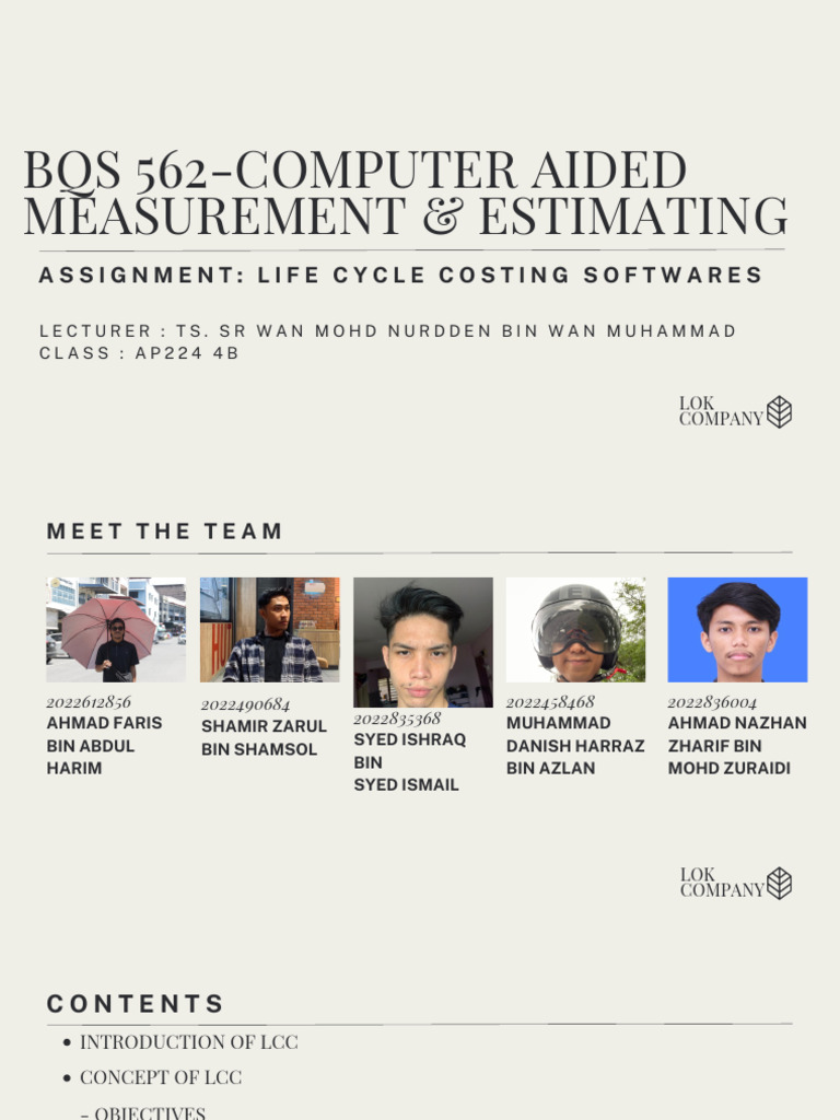 Assignment Life Cycle Costing Softwares | PDF | Life Cycle Assessment ...