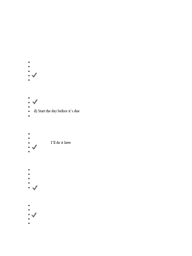 Procrastination Assessment Quiz | PDF