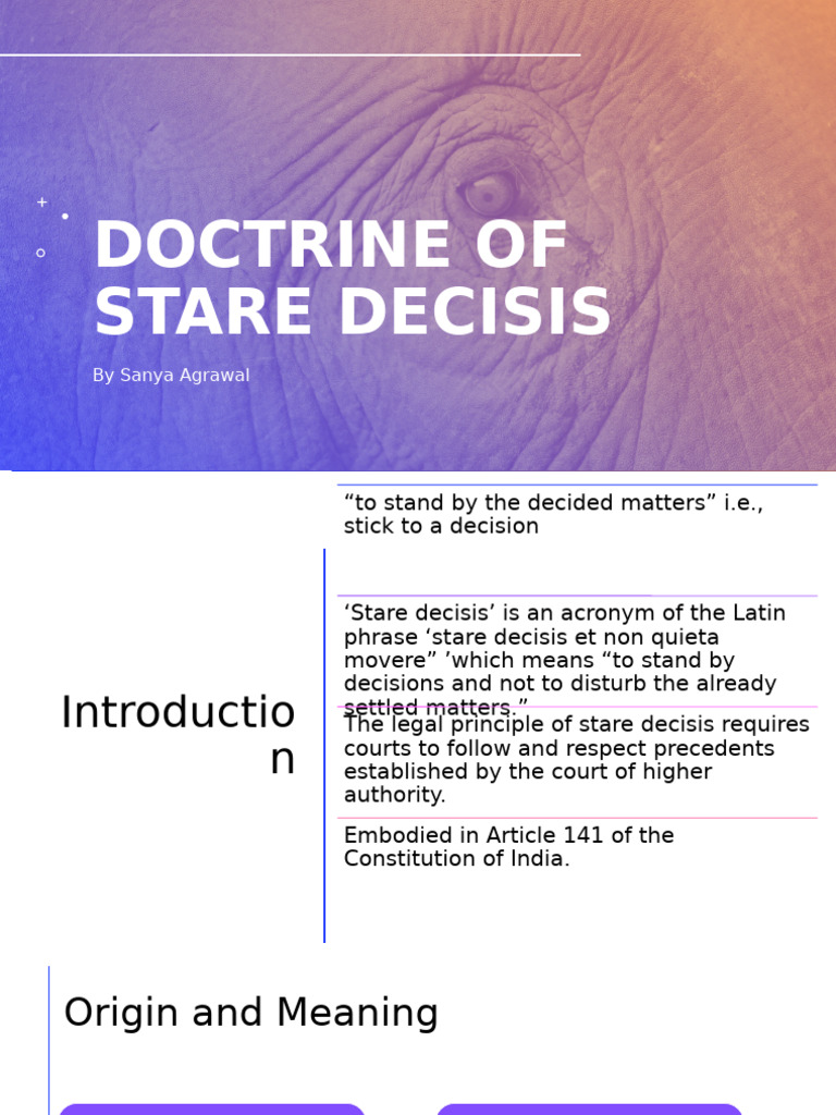 Doctrine of Stare Decisis | PDF | Precedent | Judiciaries
