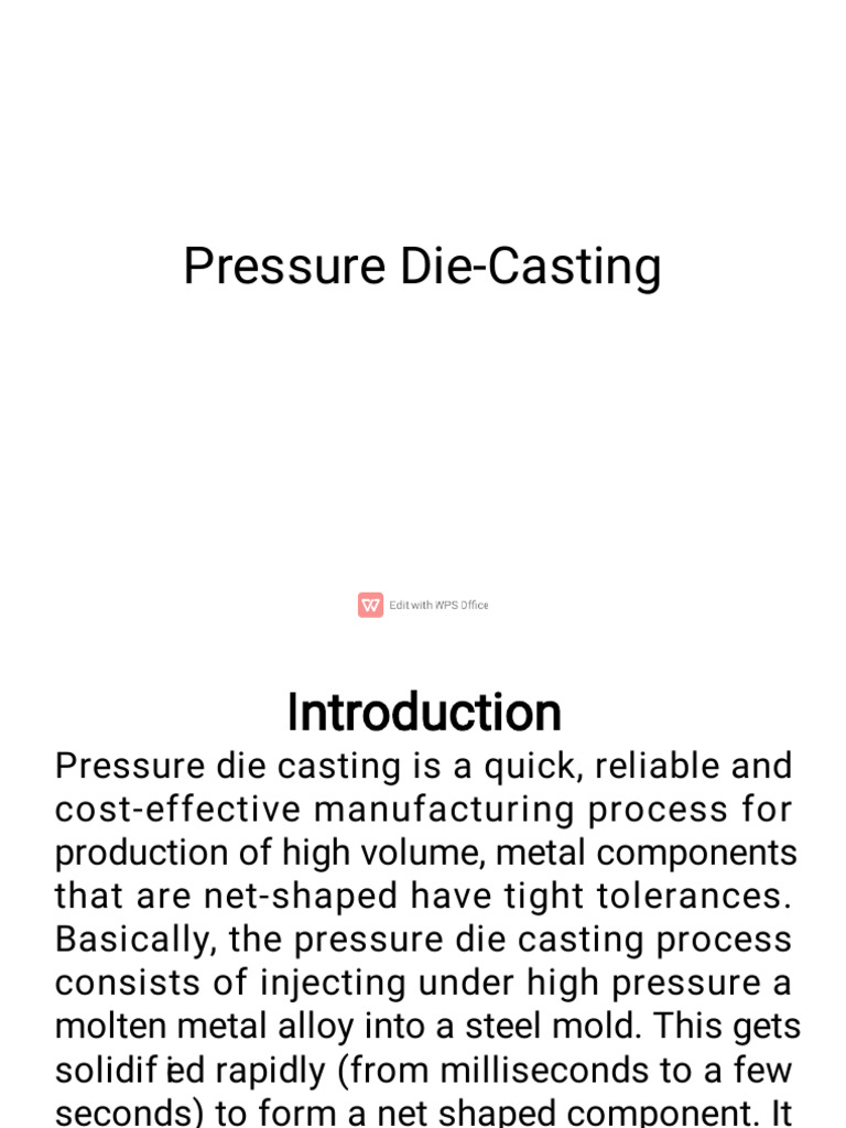 Pressure Die-Casting | PDF