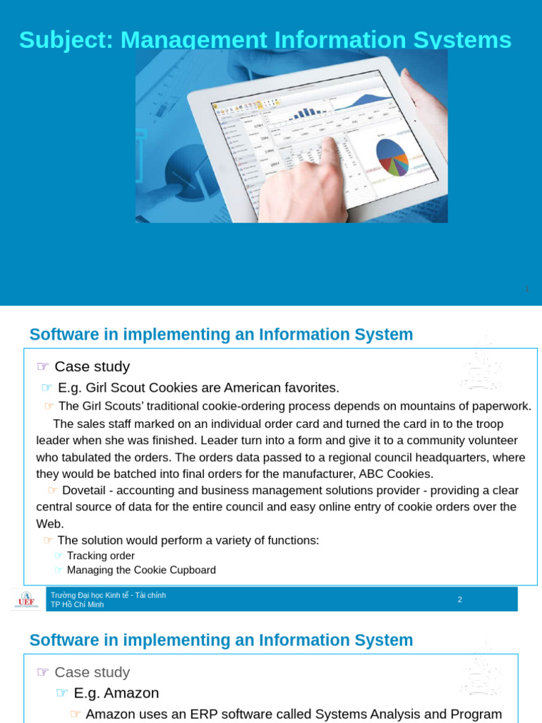 Software in implementing an Information System | PDF | Enterprise Resource Planning | Databases