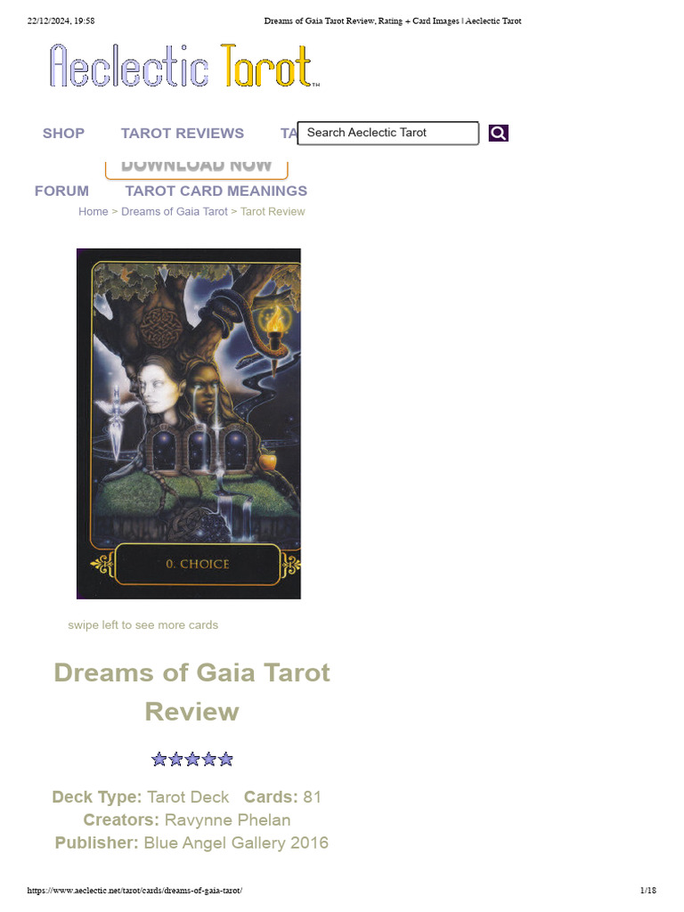 Dreams of Gaia Tarot Review, Rating + Card Images _ Aeclectic Tarot ...