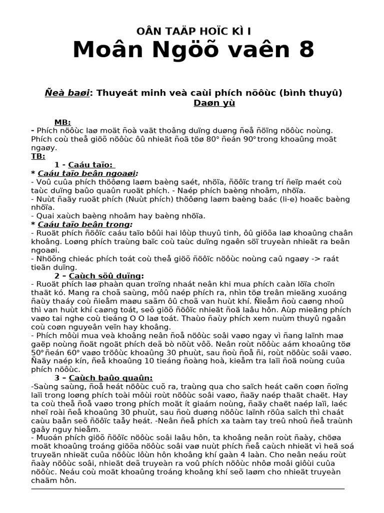 Dan y Van Thyet Minh Lop 8 | PDF