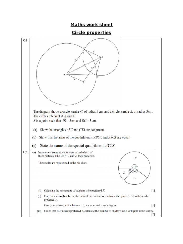 Circle Properties | PDF