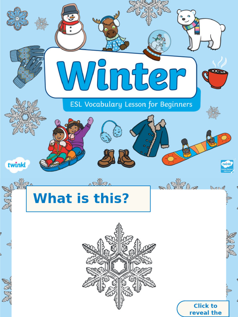 ESL Winter Vocabulary Activities | PDF
