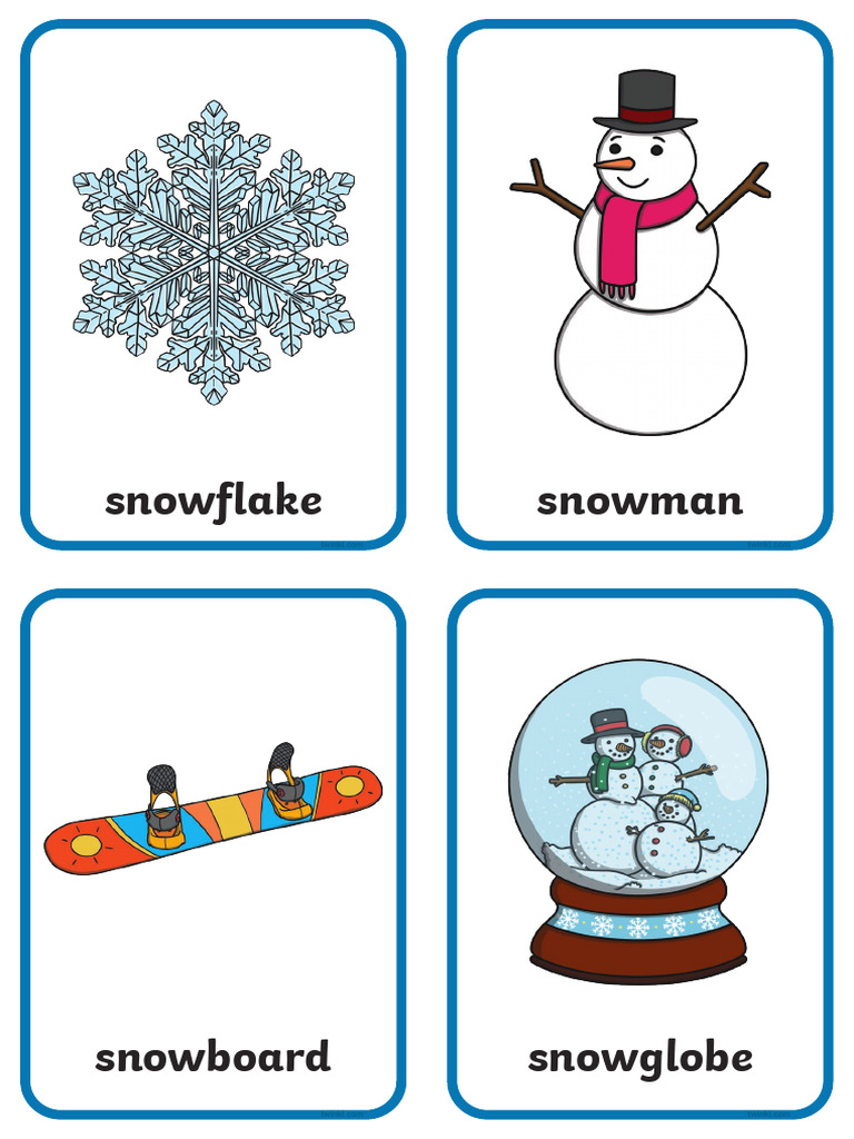 ESL Winter Flashcards | PDF