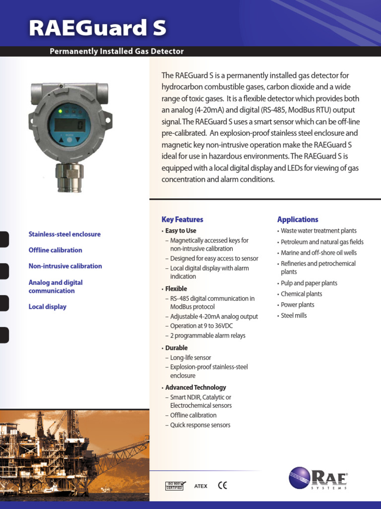 AIR.COND.LEL SENSÖR.RAEGuardS LEL sensor - FGM 1100 S | PDF | Sensor ...