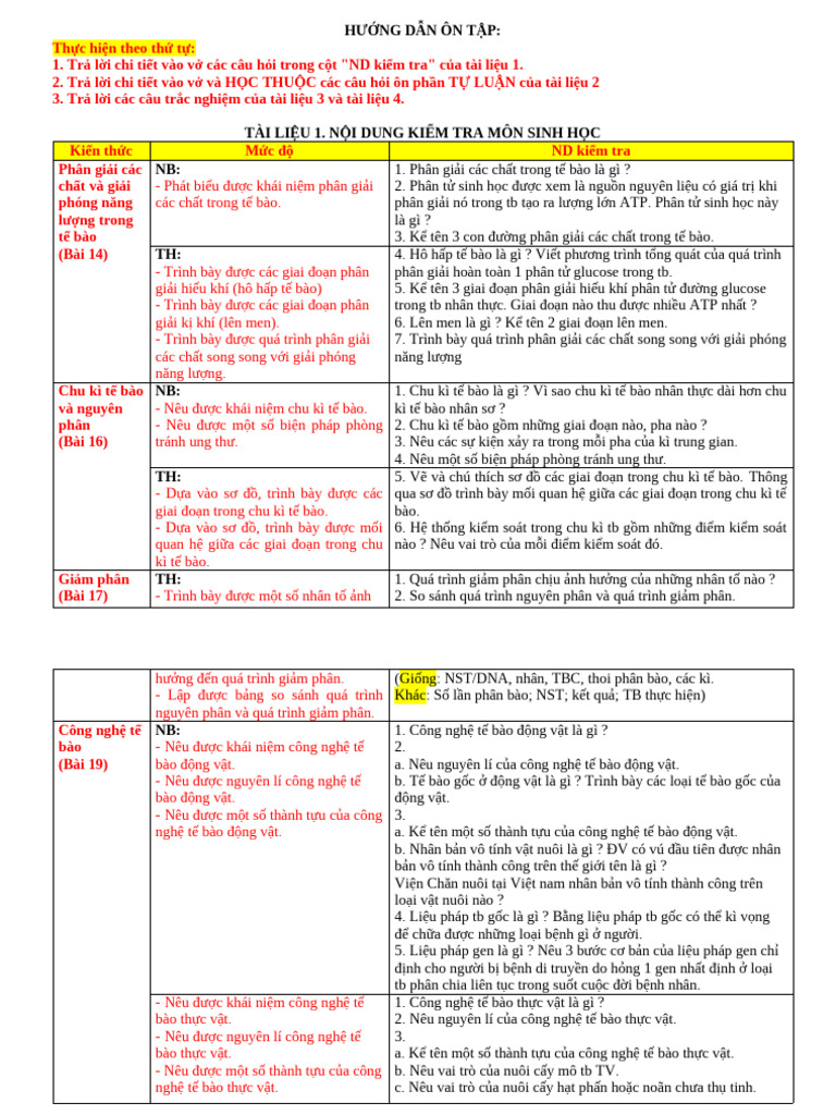 Ma Tran Dac Ta KT Gi A Kì 2 - Gui Hs | PDF