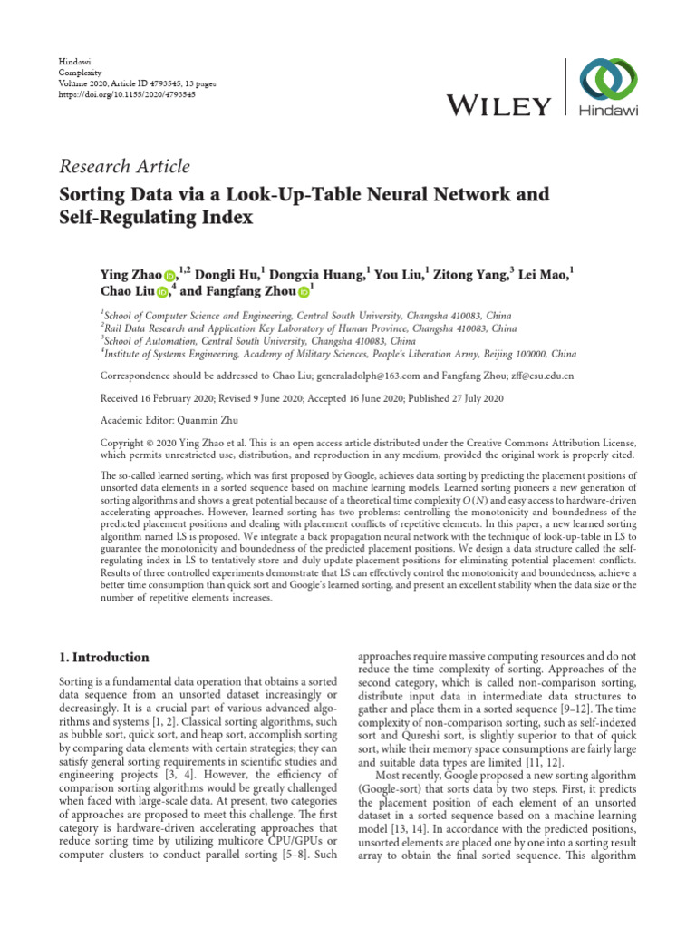 Nn Sort Pdf Machine Learning Time Complexity
