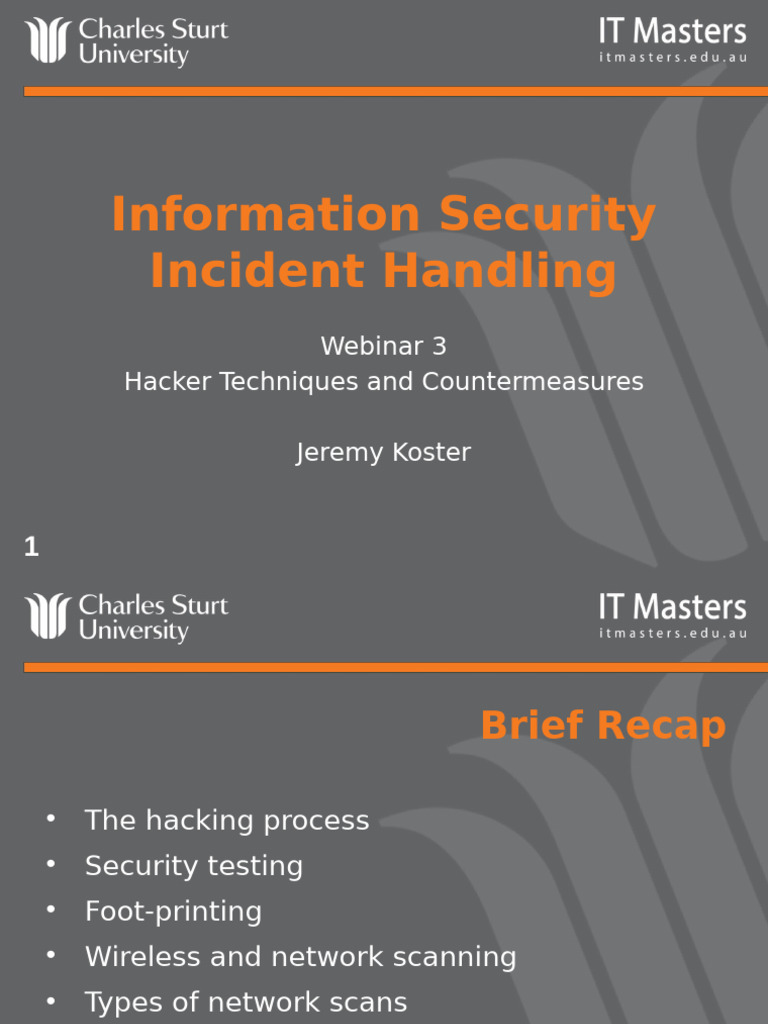 Information Security Incident Handling MOOC03 | PDF | Malware | Computer Virus