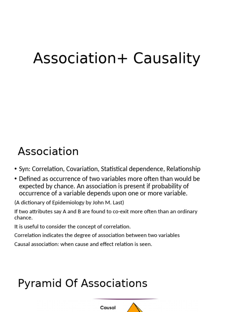 Association Pallabi | PDF | Causality | Relative Risk