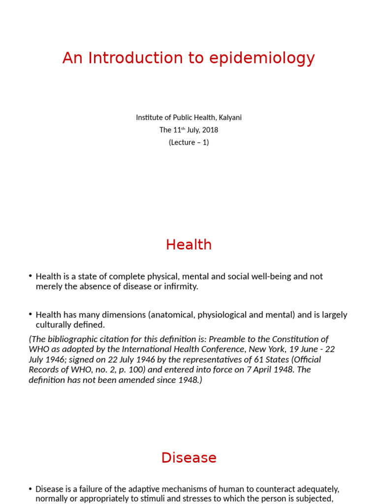 Introduction To Epidemiology | PDF | Smallpox | Preventive Healthcare