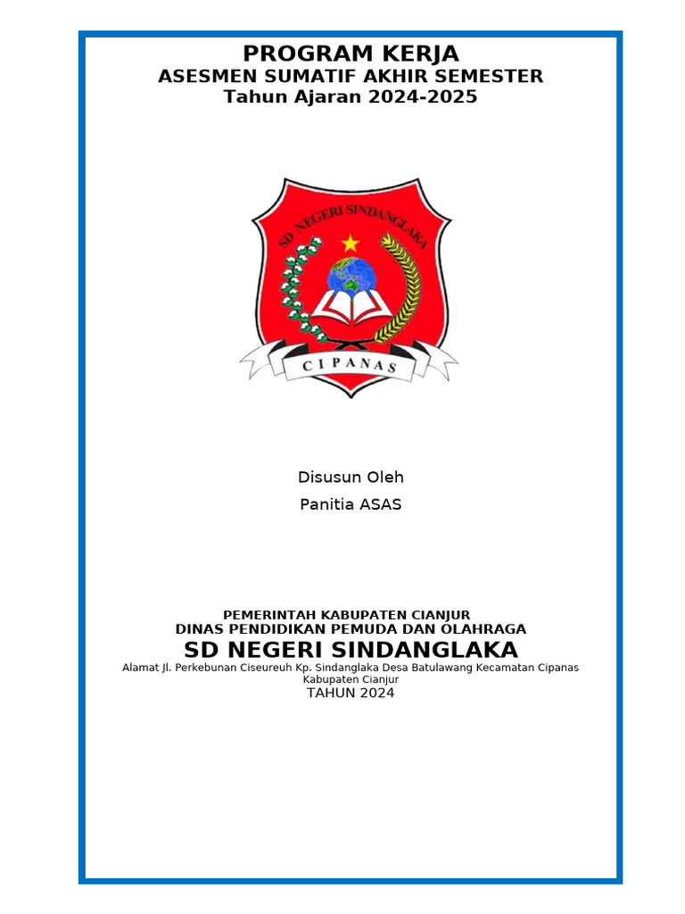 Program Kerja ASAS Dan PAS 2022 2023 | PDF