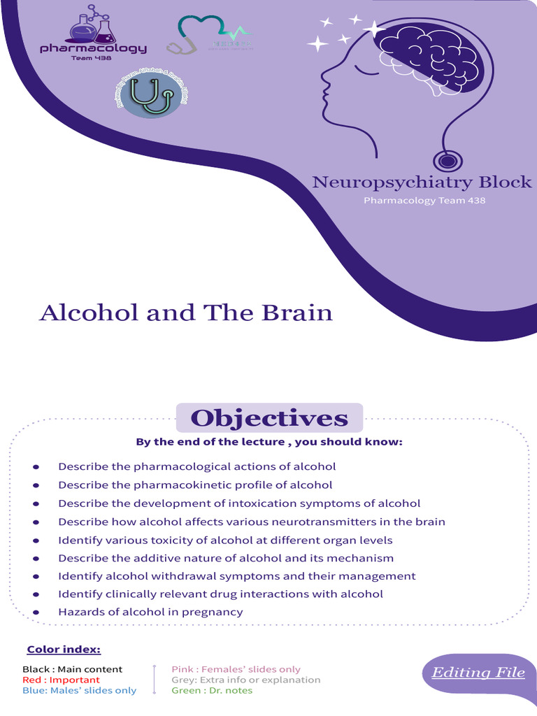 Alcohol and The Brain | PDF | Alcoholism | Nicotinamide Adenine ...