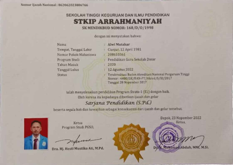 Ijazah Alwi_11zon | PDF