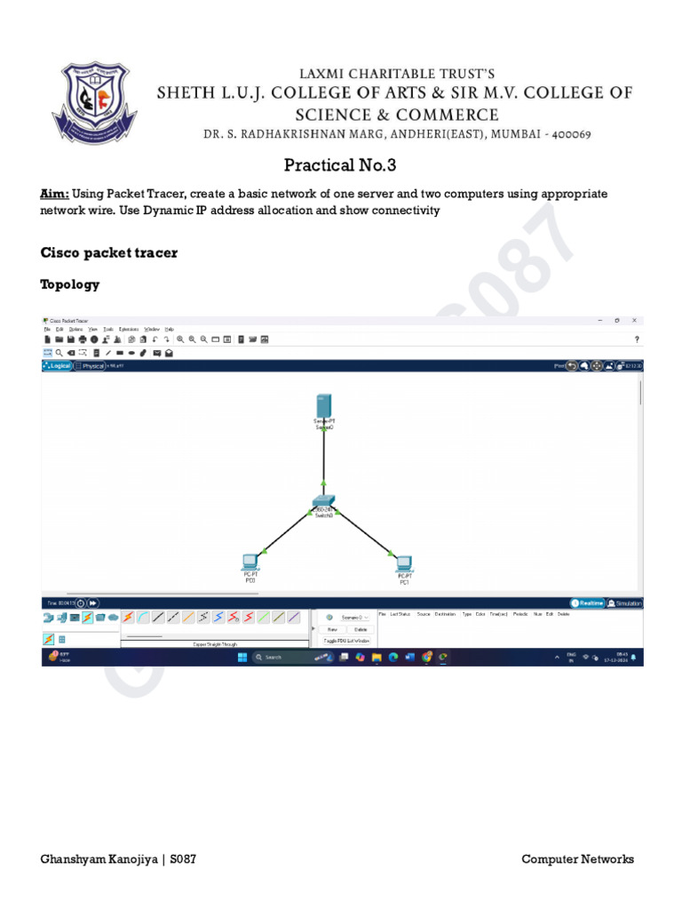 Practical No. 3 CN | PDF