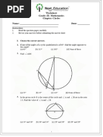 Worksheet Class 9 Circles | PDF