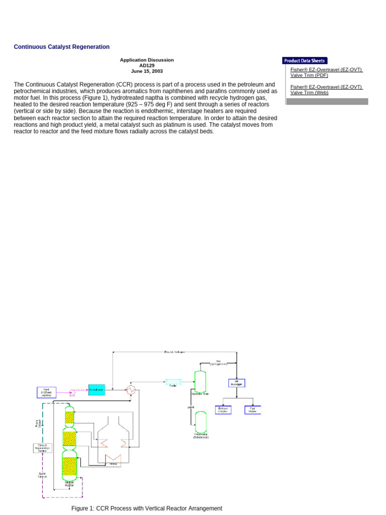 Continuous Catalyst Regeneration | PDF | Chemistry | Chemical Processes